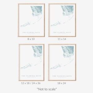 Florida Keys Map Print, Key West Gift, Islamorada Florida Map, Florida ...