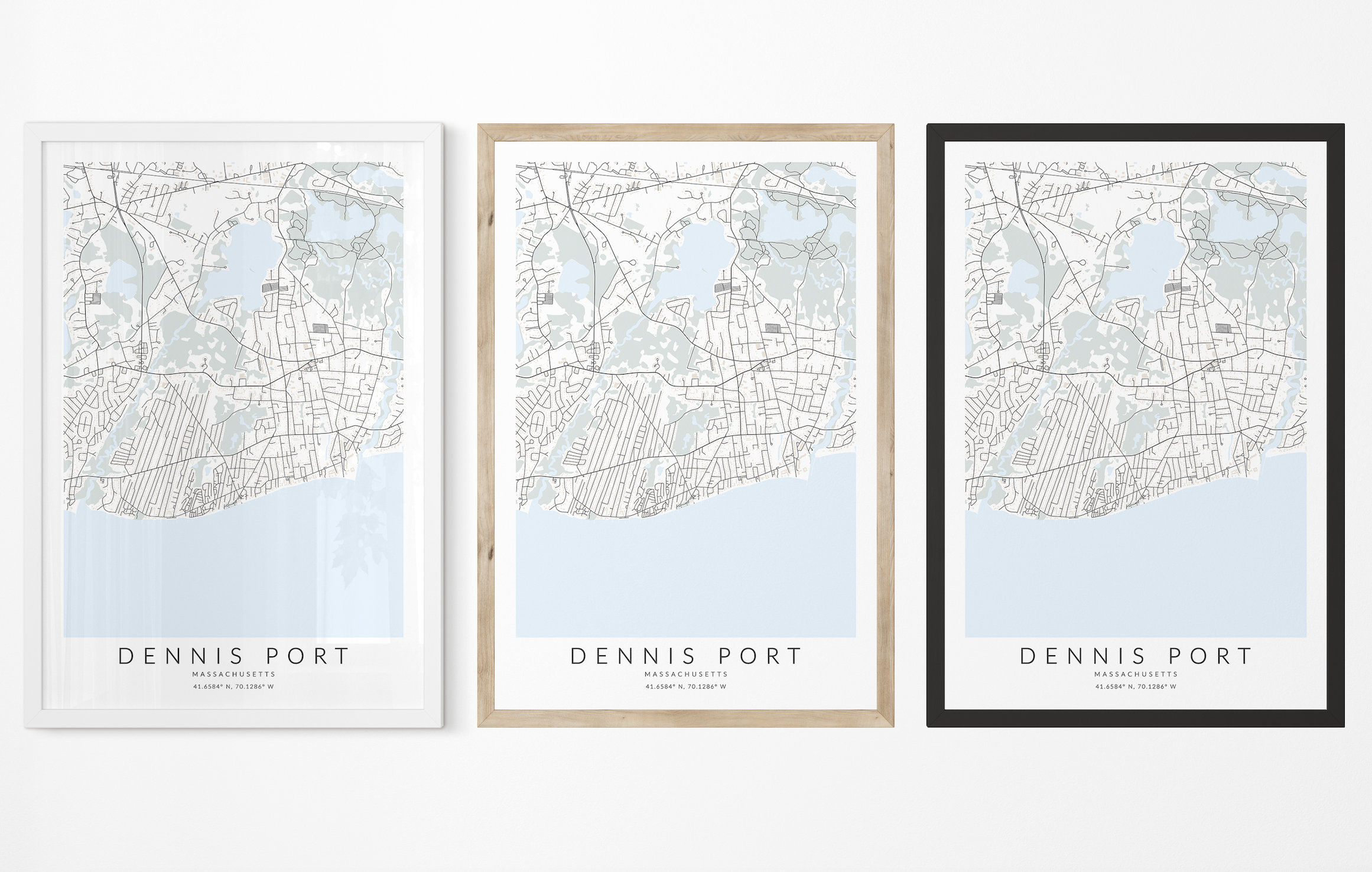 Dennis Port Map Print, Cape Cod Poster, Cape Cod Gift, Cape Cod Map ...