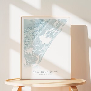 Sea Isle City Jersey Map Print, Map of Sea Isle City, Sea Isle City ...