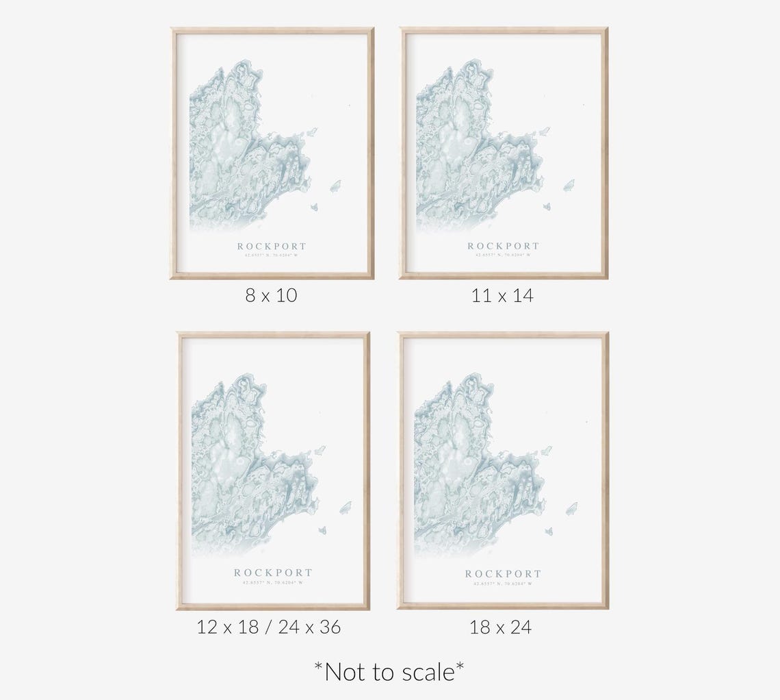 Rockport Massachusetts Map Print, Massachusetts Map Poster, Rockport ...