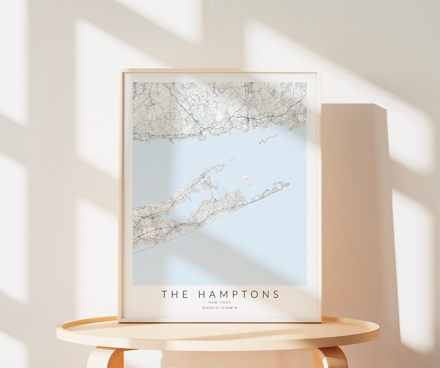 The Hamptons Map Print, Map of the Hamptons, Montauk Poster, the ...