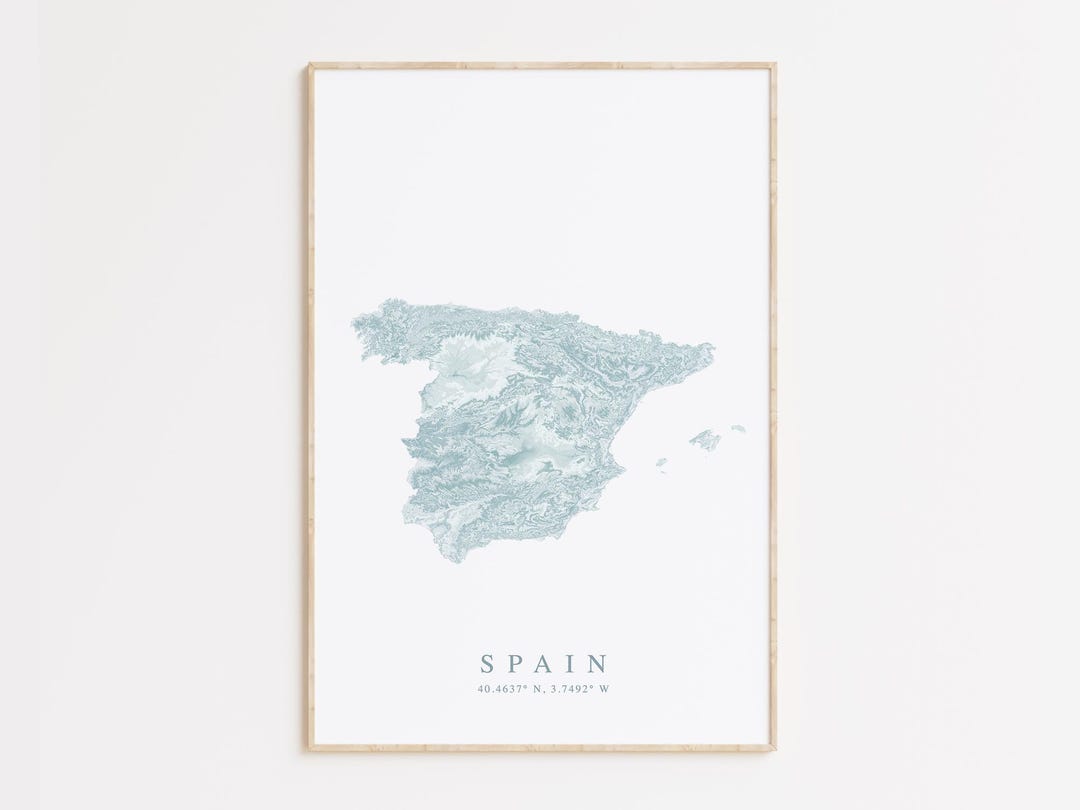 Spain Map Print, Spain Poster, Madrid Spain, Spain Gift, España Art ...