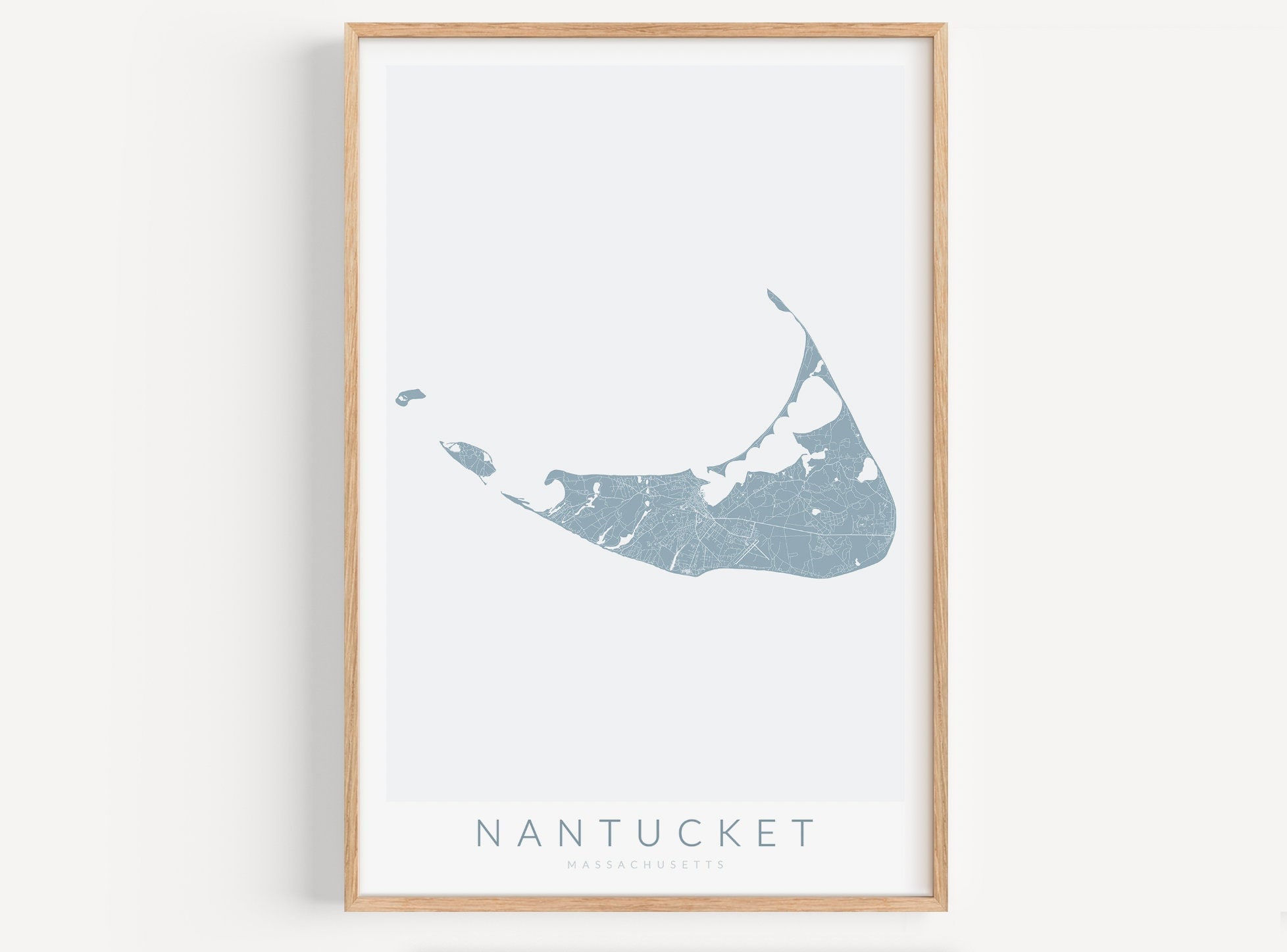 Nantucket Map Print Nantucket Poster Nantucket Gift - Etsy