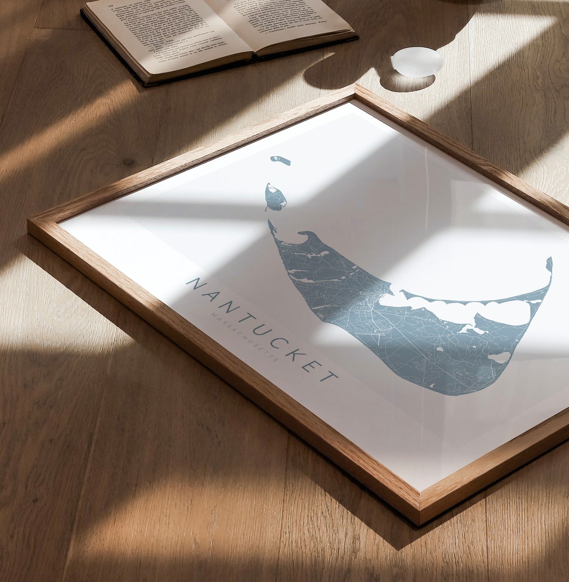 Nantucket Map Print, Nantucket Poster, Nantucket Art, Nantucket MA Gift ...
