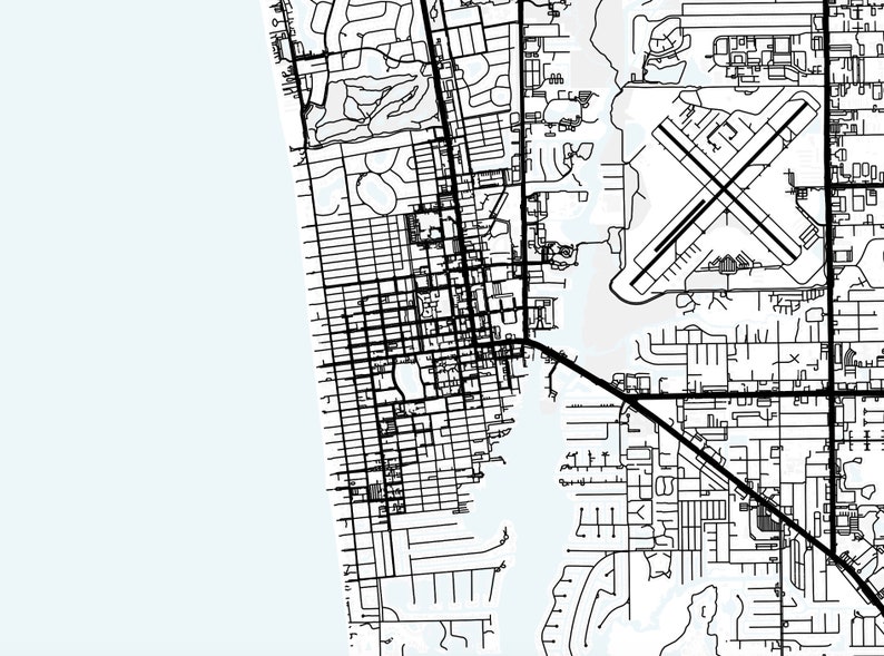 Naples Florida Map Print, Naples Wall Art, Naples Poster, Naples ...