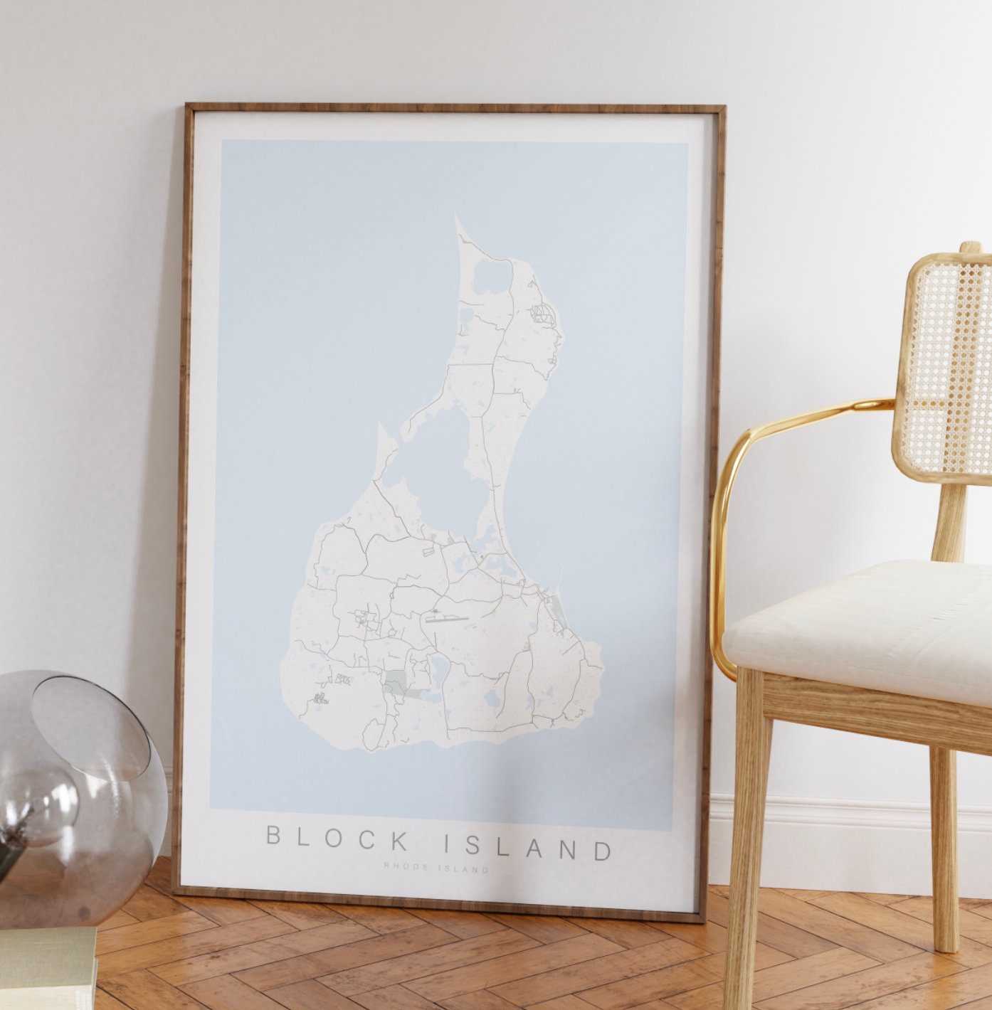Block Island Map Print Block Island Poster Rhode Island Map - Etsy