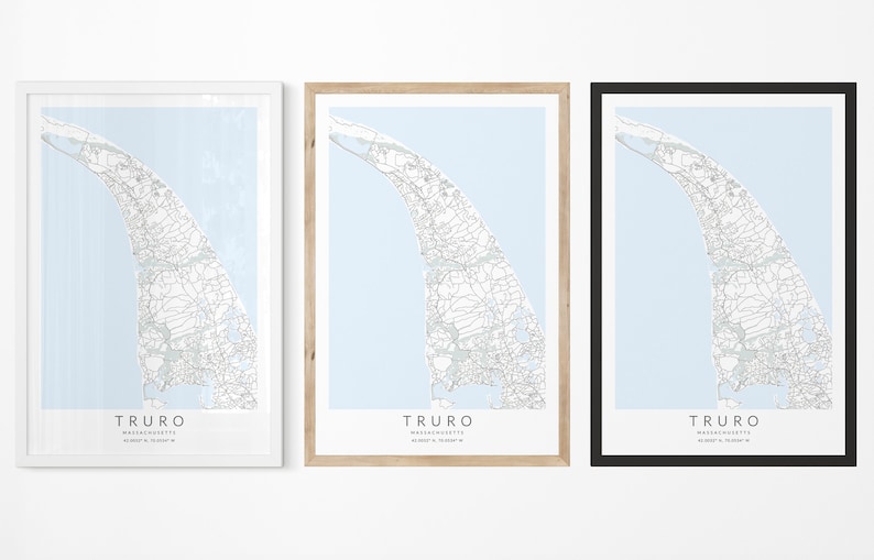 Truro Massachusetts Map Print, Truro Cape Cod Poster, Cape Cod Map ...