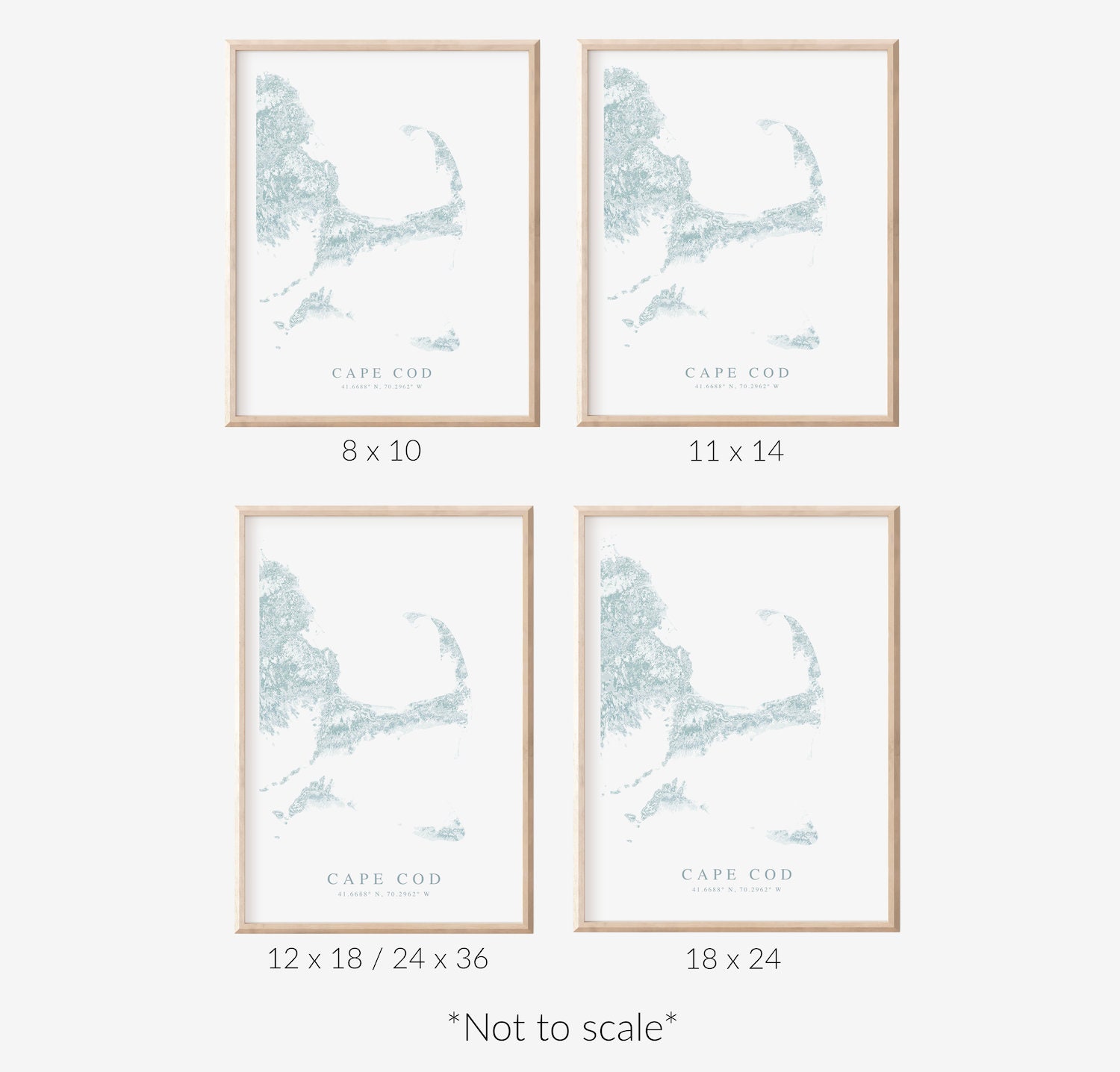 Cape Cod Map Print, Cape Cod Poster Poster, Nantucket Map, Martha's ...