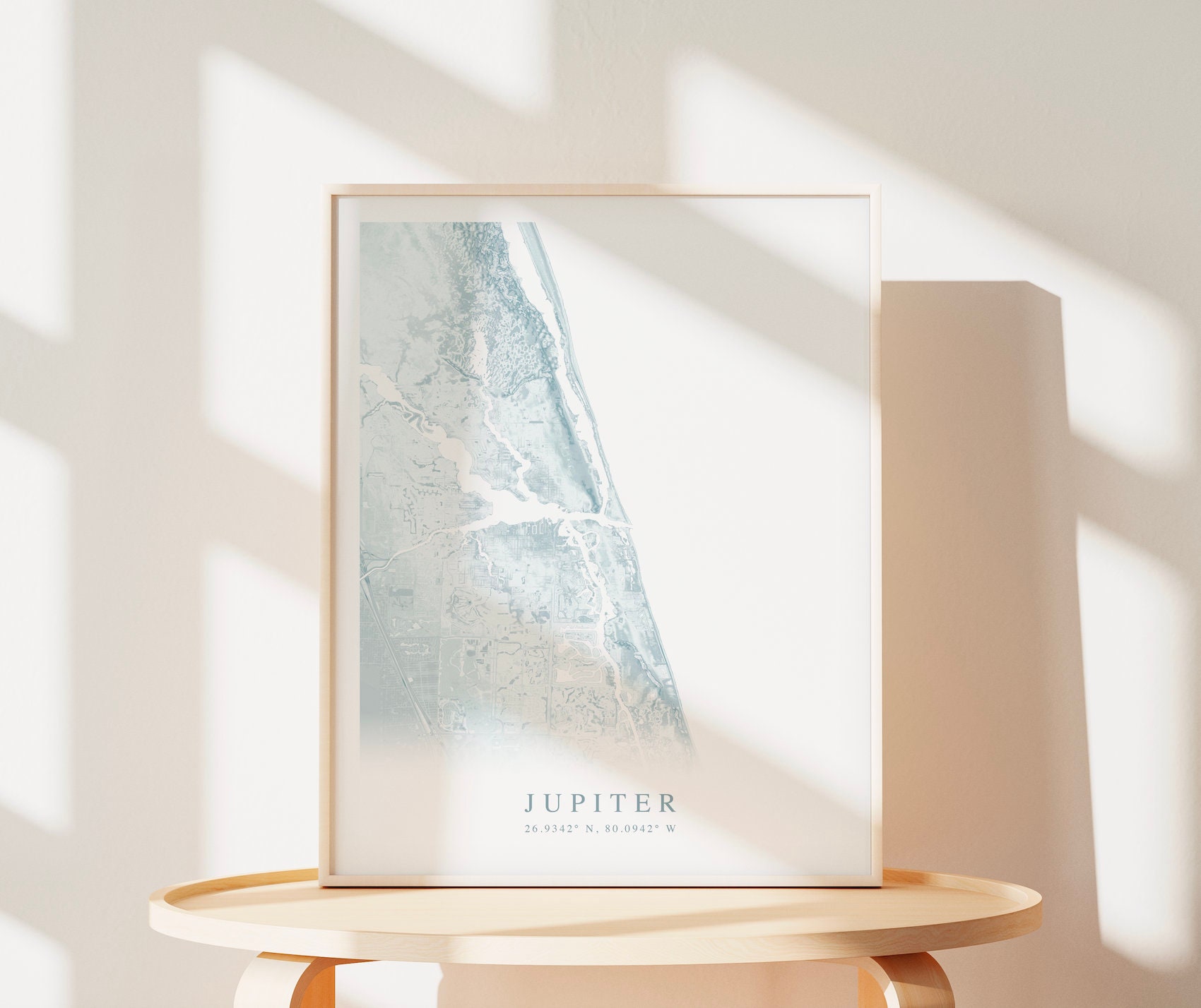 Jupiter Florida Map Print, Florida Map Poster, Jupiter City Map, Beach ...