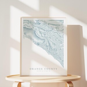 Orange County Map Print, Map of Socal, Beach Home Gift, California Wall ...