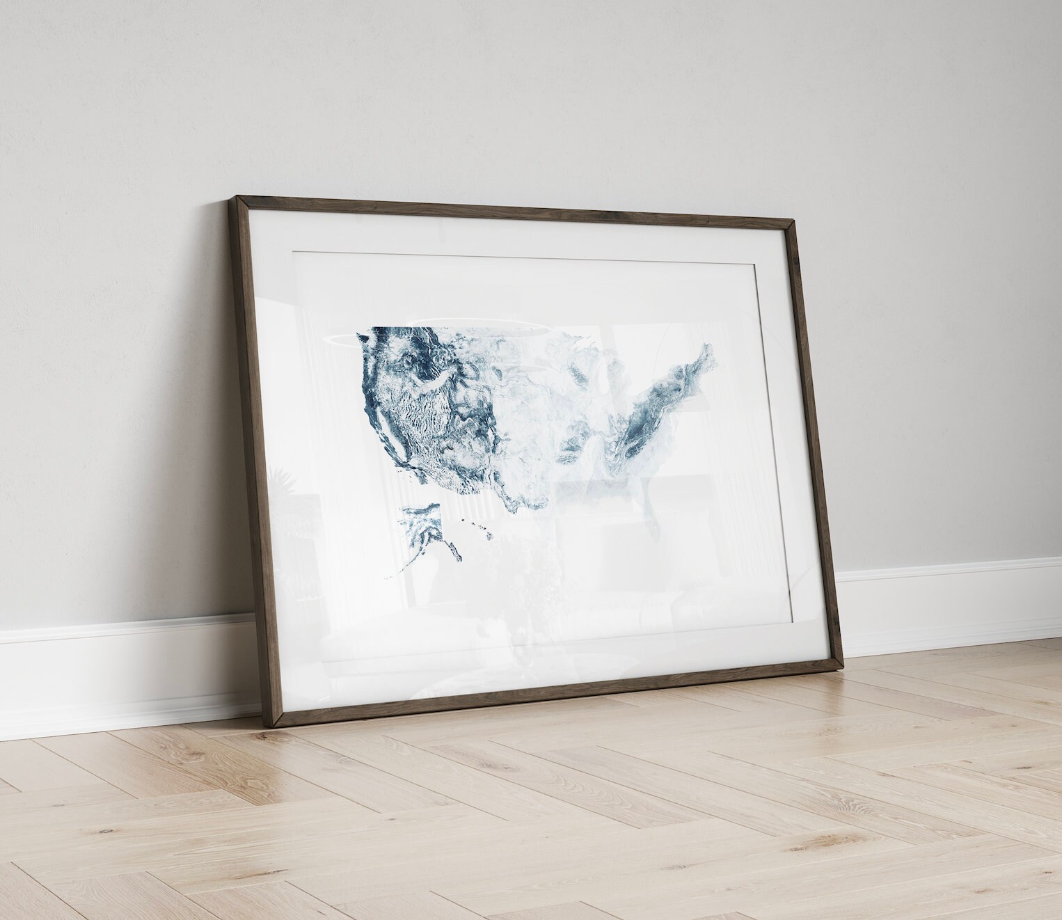 United States Map Print, USA Poster, United States Poster, USA Stylized ...
