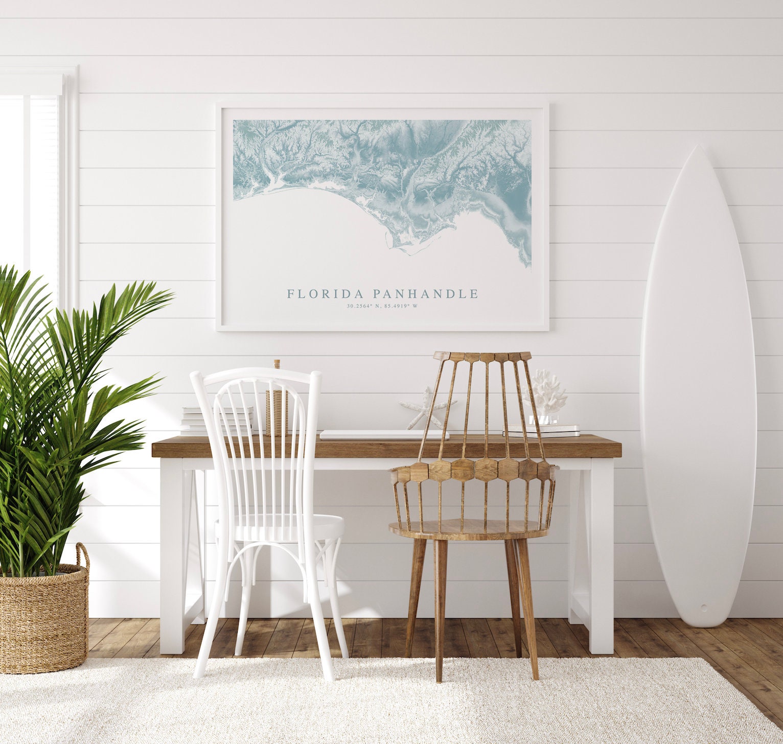 Florida Panhandle Map Print, Panhandle Print, Florida Art, Florida Gift ...