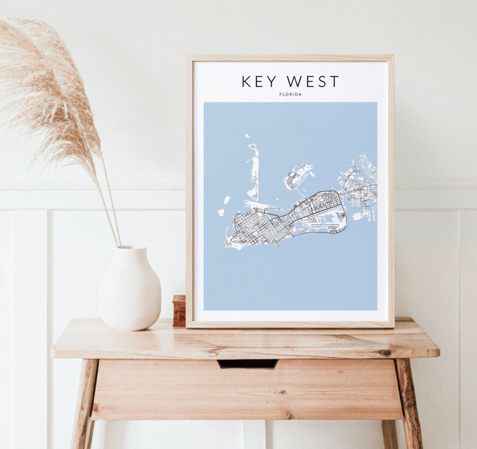 Key West Map Print, Florida Map Print, Key West Florida Poster, Key ...