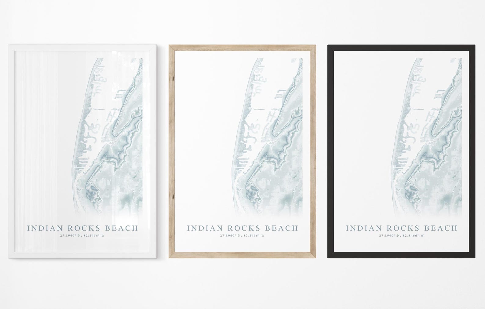 Indian Rocks Beach Map Print, Map of Indian Rocks Beach, Florida Beach ...