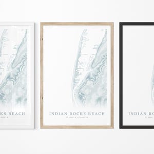 Indian Rocks Beach Map Print, Map of Indian Rocks Beach, Florida Beach ...