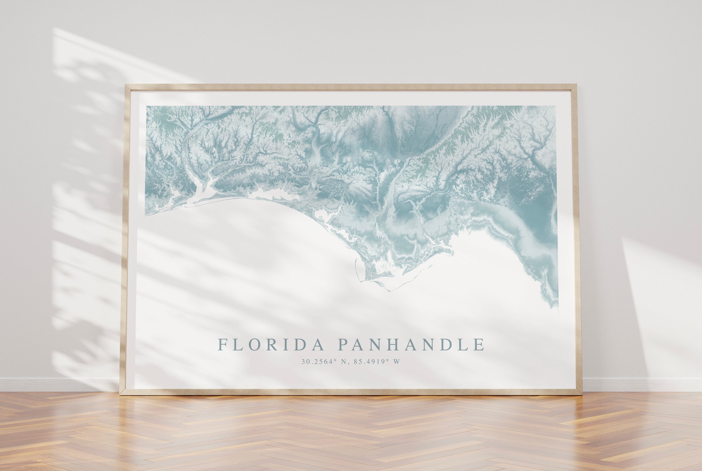 Florida Panhandle Map Print, Panhandle Print, Florida Art, Florida Gift ...