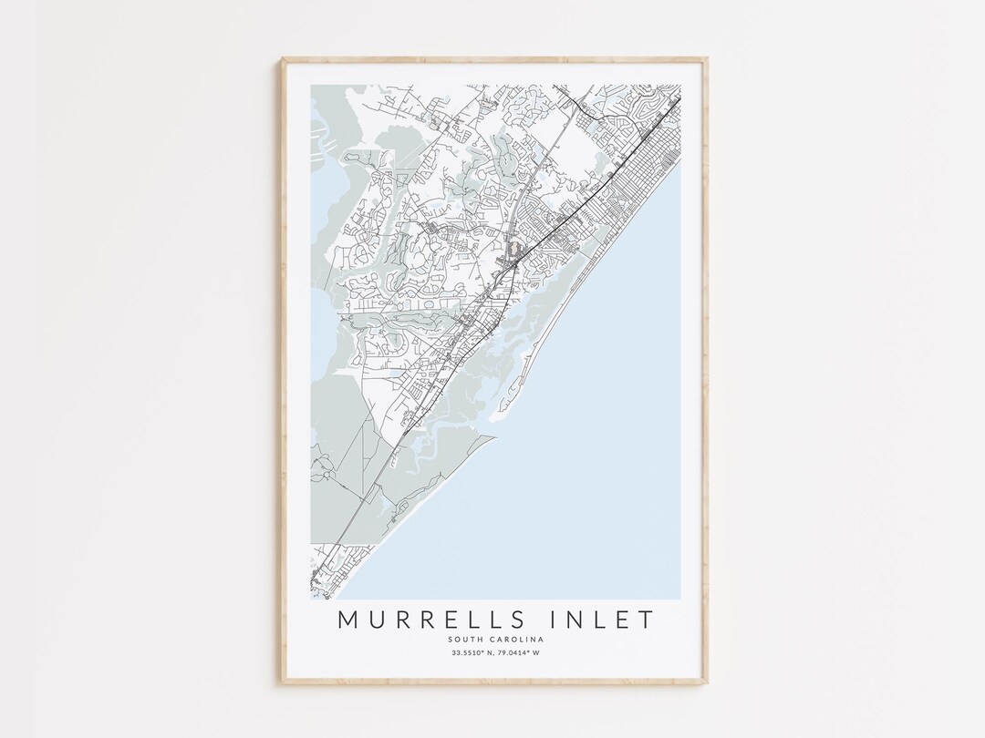 Murrells Inlet South Carolina Map Print, Map of Murrells Inlet, SC ...