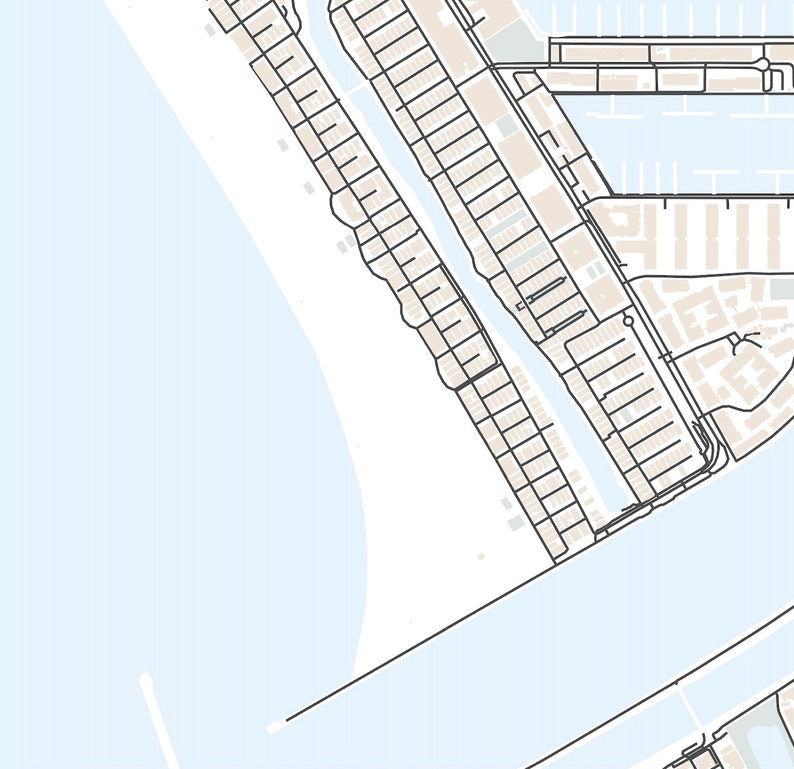 Venice Beach Map Print, Venice Beach California Poster, Los Angeles Poster, California Map Print ...