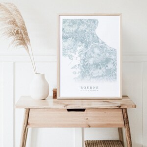 Bourne Map Print, Cape Cod Map Poster, Bourne Gift, Massachusetts Map ...