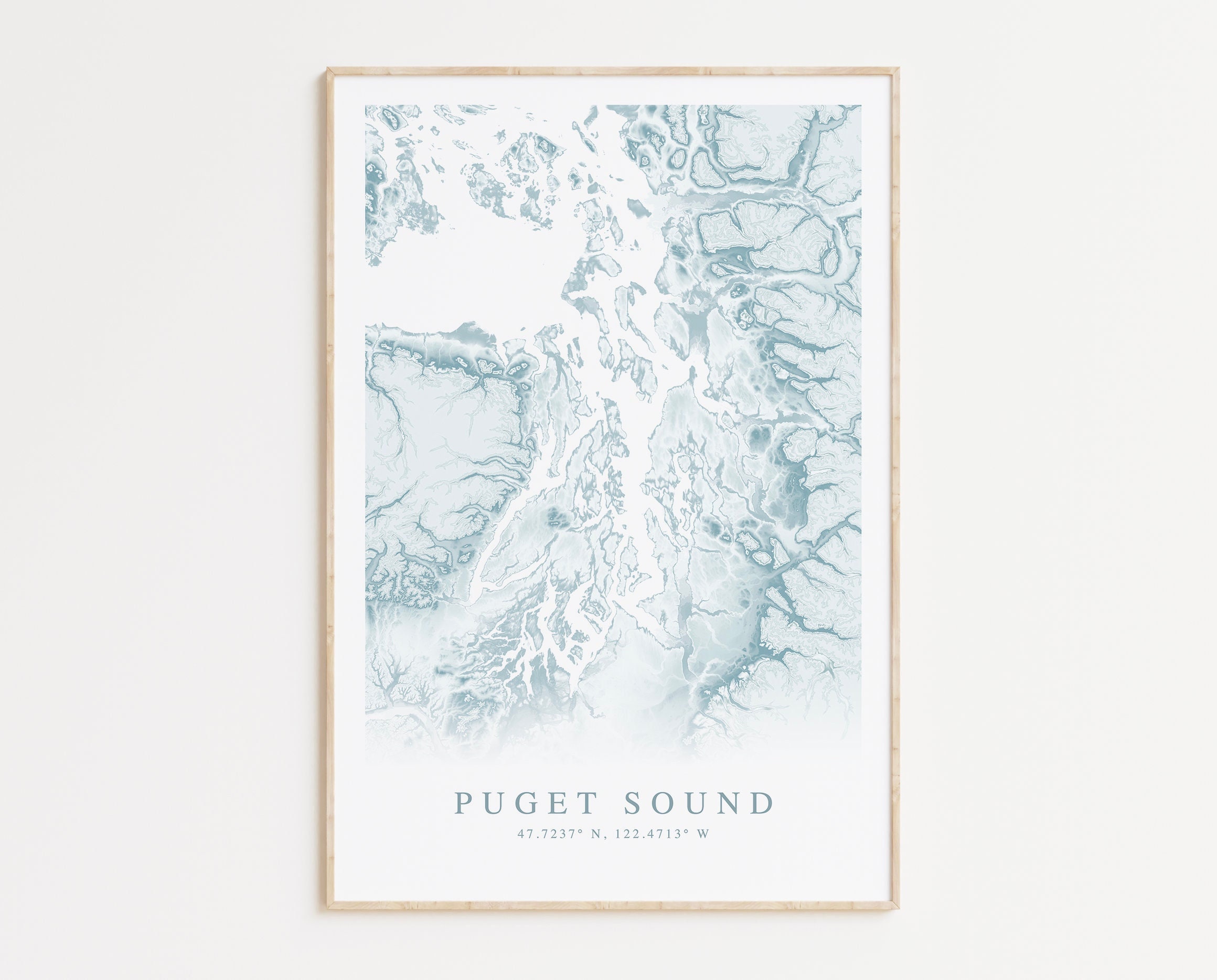 Puget Sound Map Print Map Of Puget Sound Puget Sound T Washington