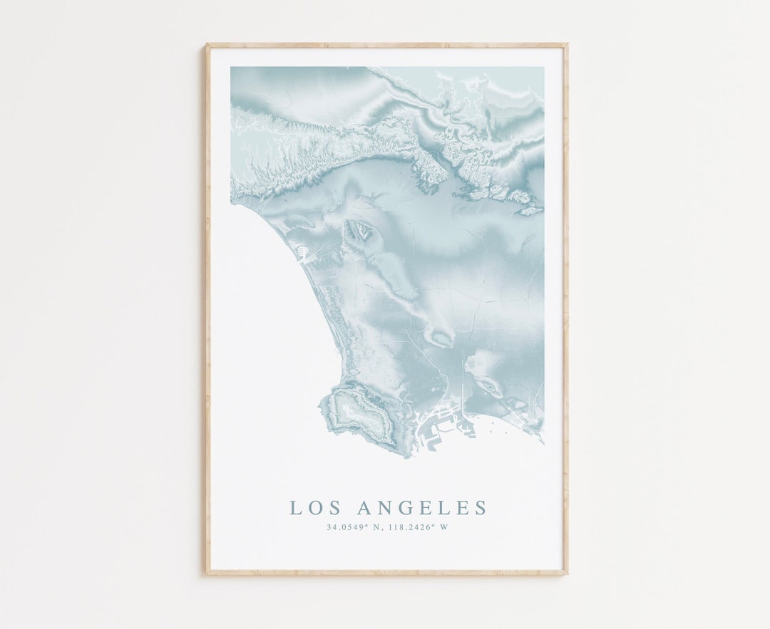 Los Angeles Map Print, Los Angeles Poster, Los Angeles Gift, Los ...