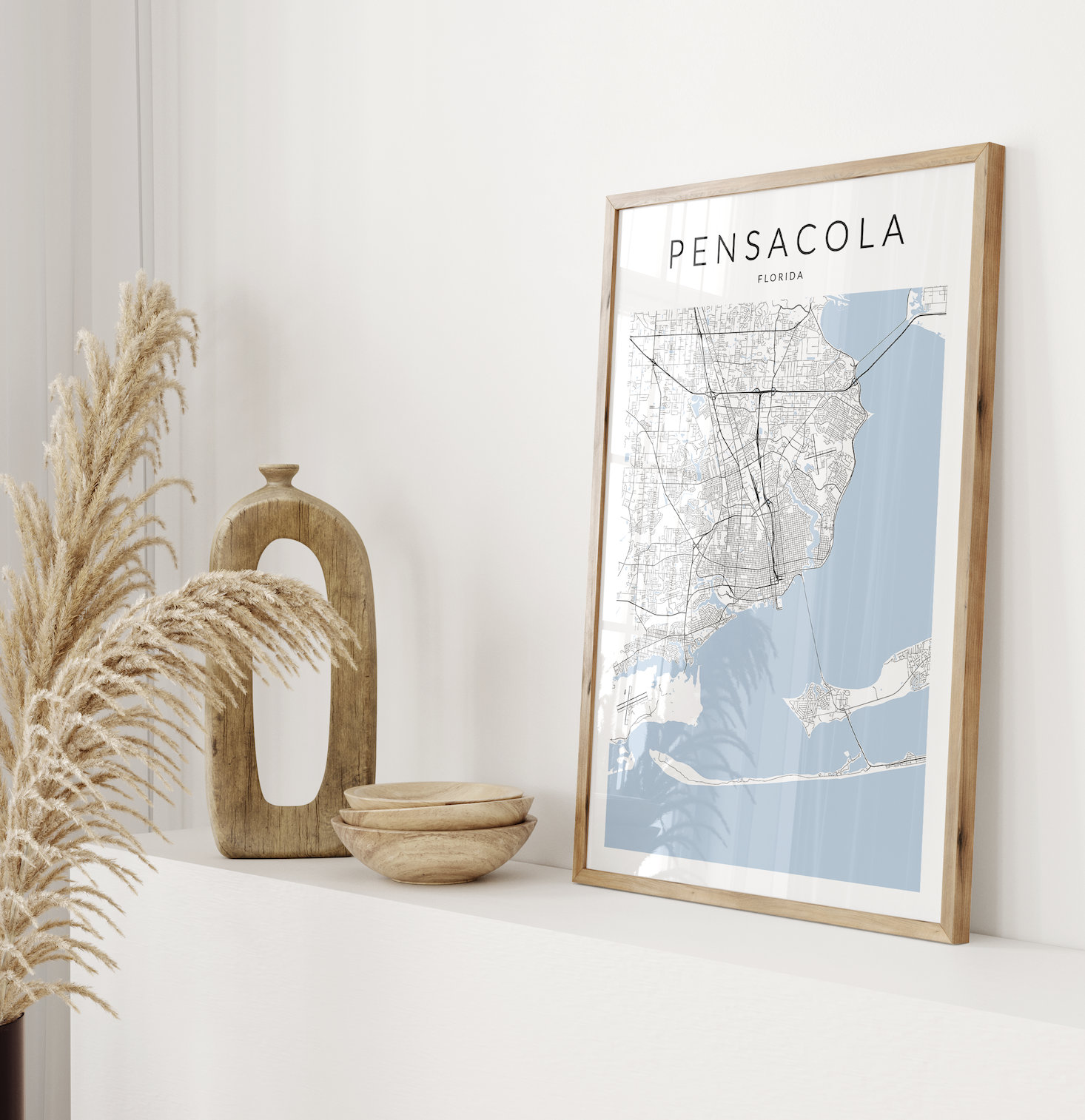 Pensacola Florida Map Print, Pensacola Poster, Pensacola Gift ...
