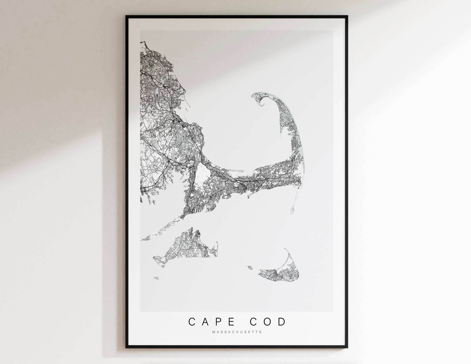 Cape Cod Map Print, Cape Cod Poster, Nantucket Map Print, Martha's ...