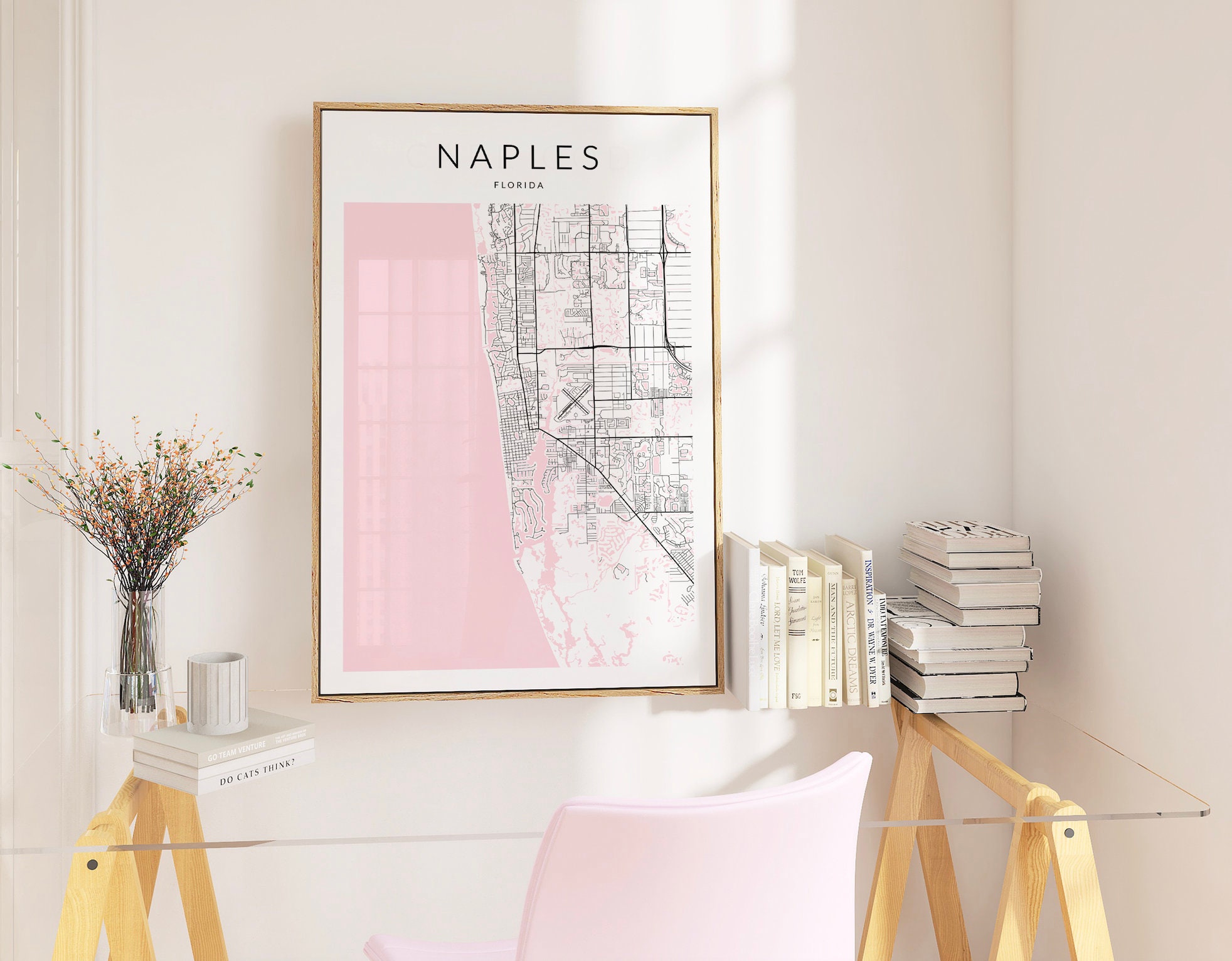Naples Florida Map Print, Naples Poster, Naples Florida Decor, Florida ...