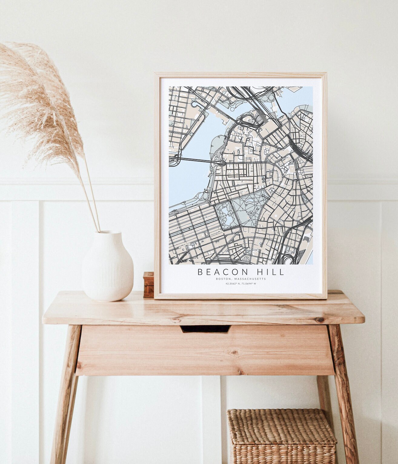 Beacon Hill Map Print, Boston Map Print, Boston Massachusetts Map ...