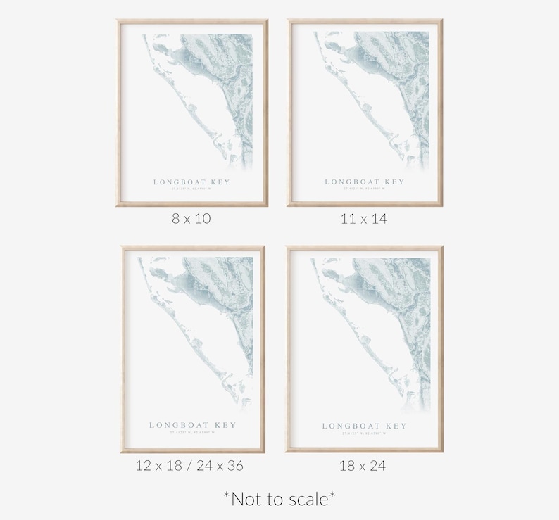 Longboat Key Map Print, Map of Longboat Key Florida, Florida Beach Home ...