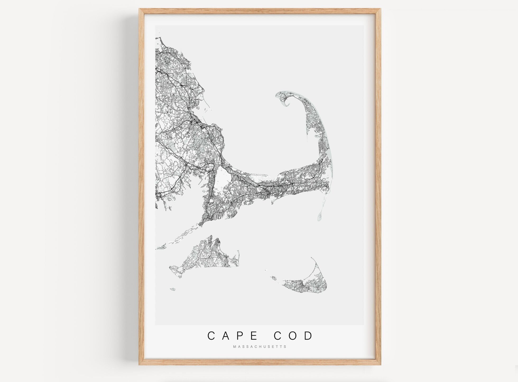 Cape Cod Map Print, Cape Cod Poster, Nantucket Map Print, Martha's ...