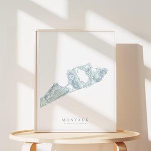 Montauk Map Print, Map of Montauk New York, Montauk Gift, the Hamptons ...
