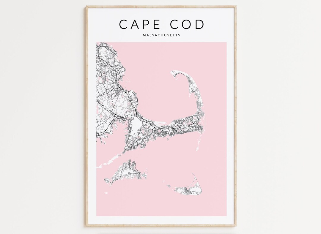 Cape Cod Poster, Cape Cod Map Art, Minimalist Map, Massachusetts, Cape ...