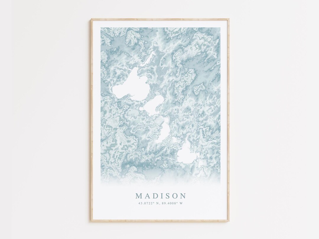 Madison Wisconsin Map Print, Map of Madison WI, Wisconsin Gift, Madison ...