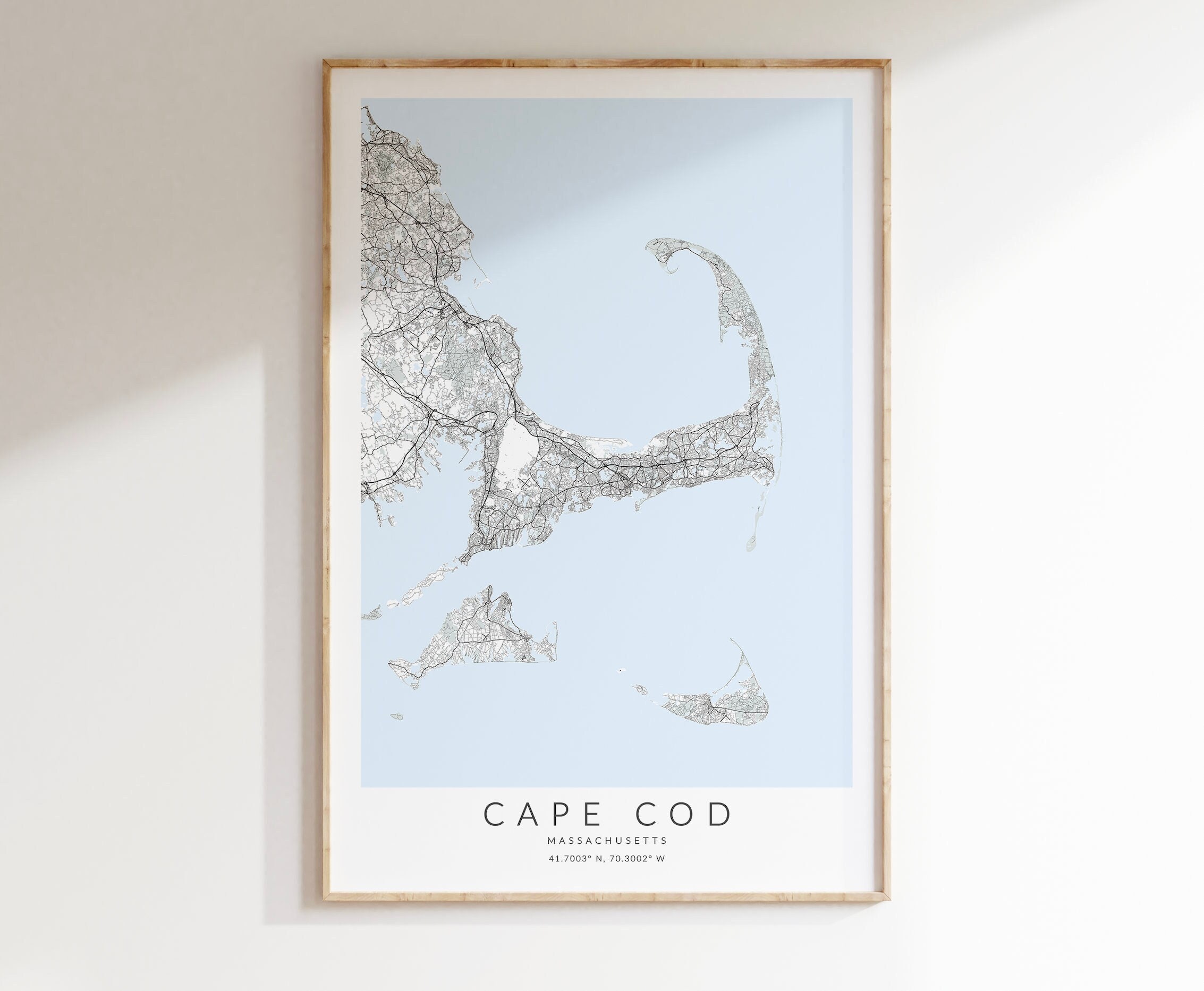 Cape Cod Map Print, Cape Cod Poster, Nantucket Map, Martha's Vineyard ...