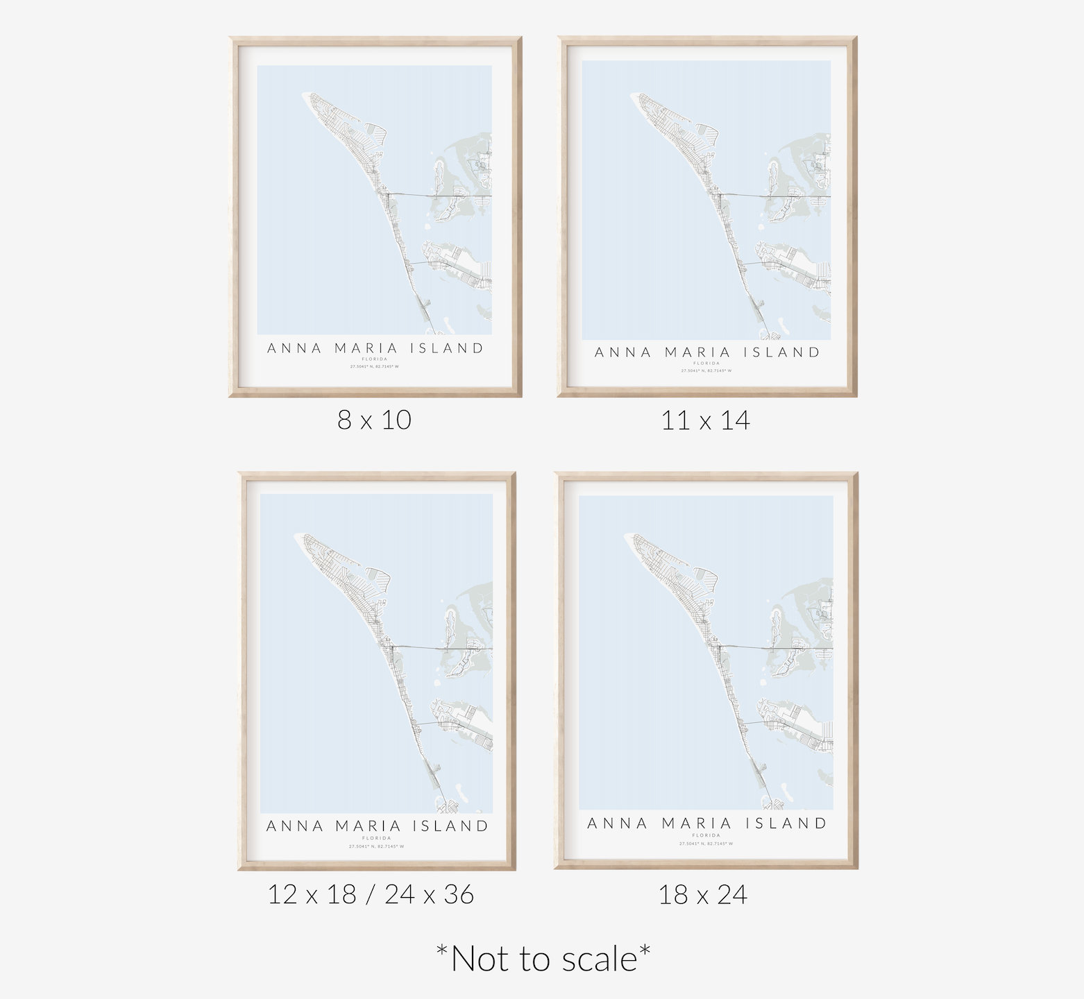 Anna Maria Island Florida Map Print, Map of Anna Maria Island, Anna ...