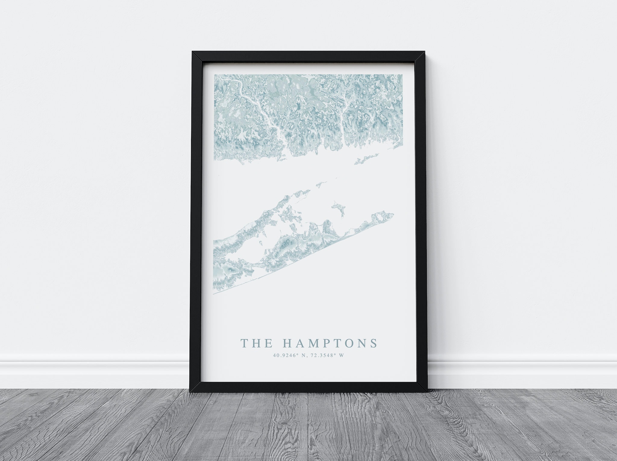 The Hamptons Map Print, the Hamptons Poster, Long Island Gift Map, Long ...