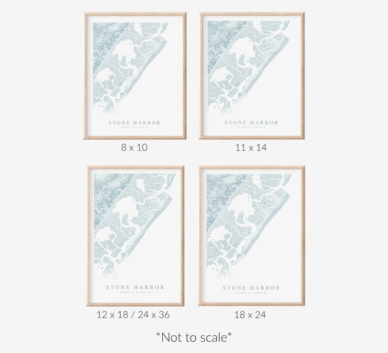 Stone Harbor New Jersey Map Print, Map of Stone Harbor, Stone Harbor ...