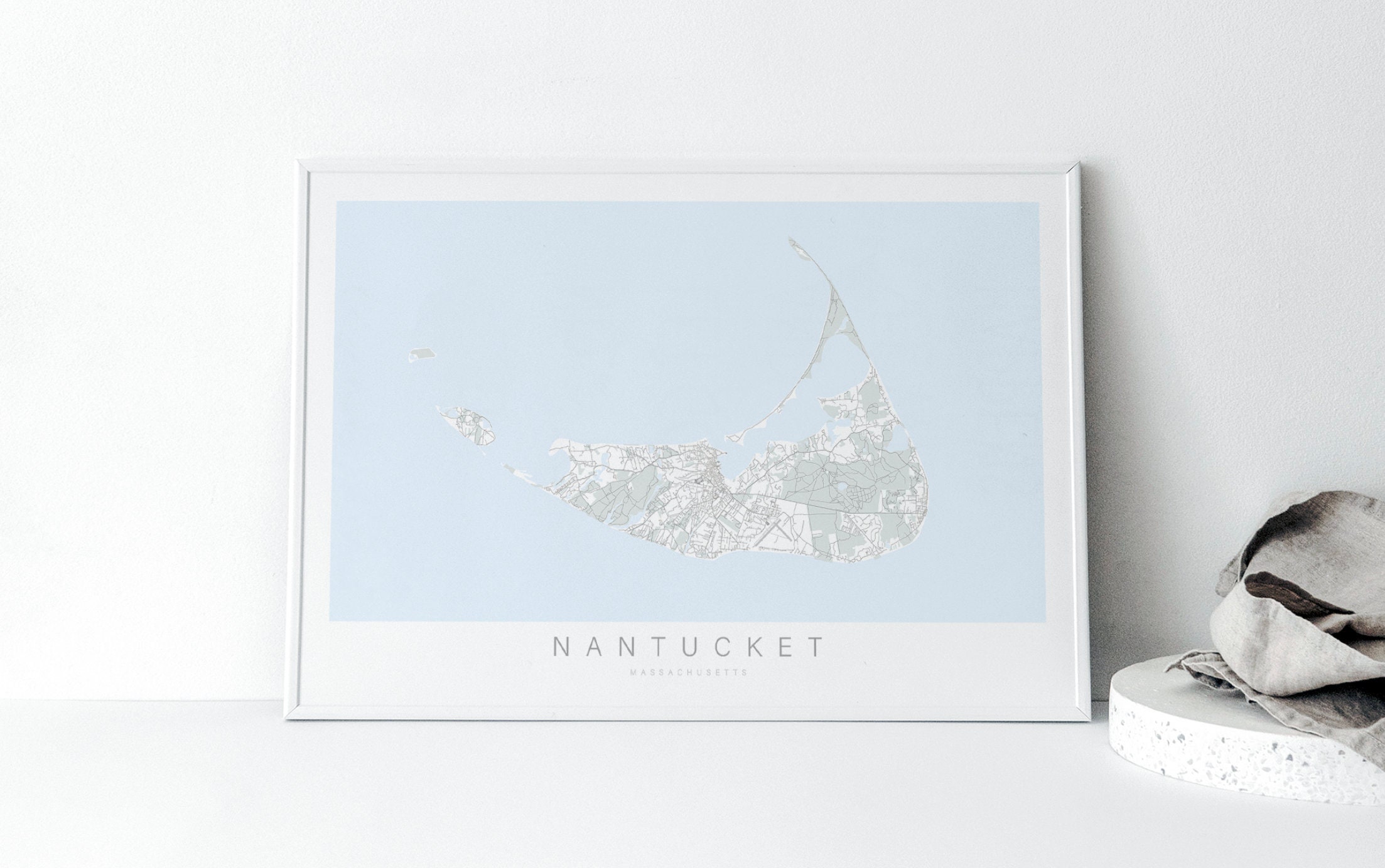 Nantucket Map Print, Nantucket Massachusetts Map, Nantucket Poster ...
