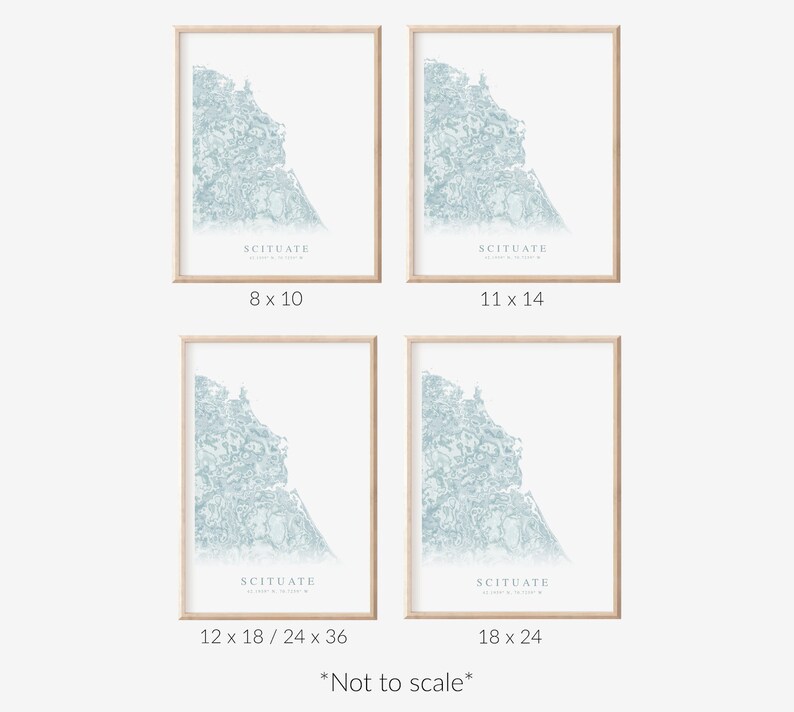 Scituate Massachusetts Map Print, Massachusetts Gift, Beach House Decor ...