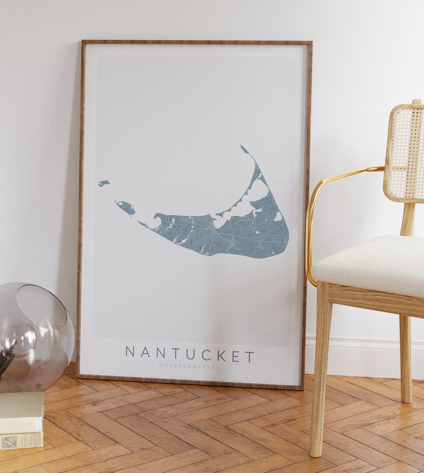 Nantucket Map Print Nantucket Poster Nantucket Gift - Etsy