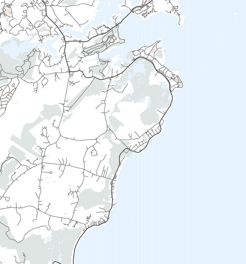 Rye New Hampshire Map Print, Rye NH Poster, Map of Rye, Rye Wall Art ...