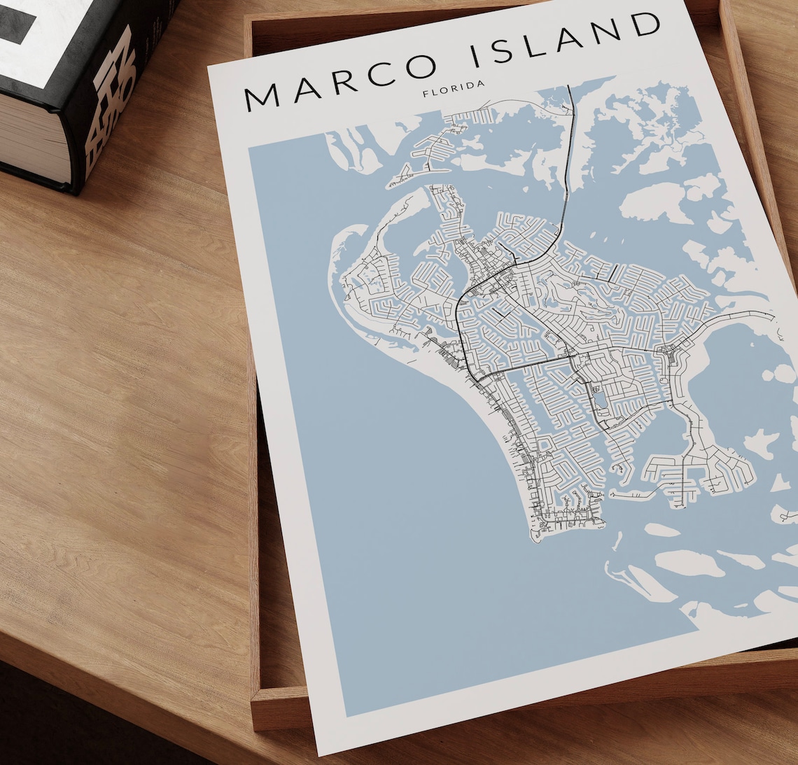 Marco Island Map Print, Florida Map Print, Marco Island Florida Poster ...