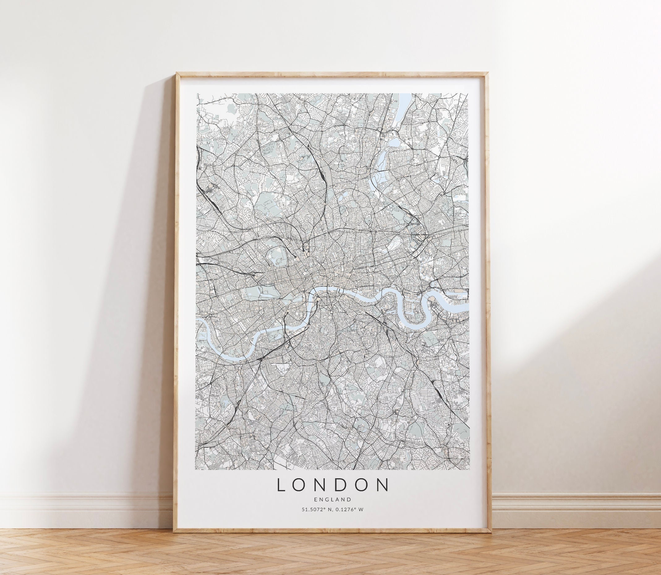London Map Print, Map of London Poster, London England Street Map ...