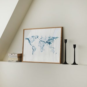 World Map Print, World Map Poster, Map of the World Poster, Map of the ...