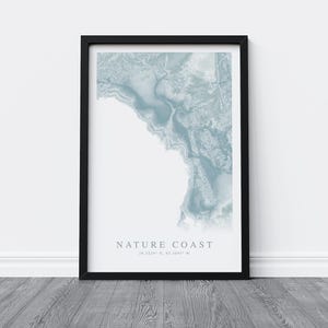 Nature Coast Map Print, Map of Nature Coast Florida, Florida Beach Home ...