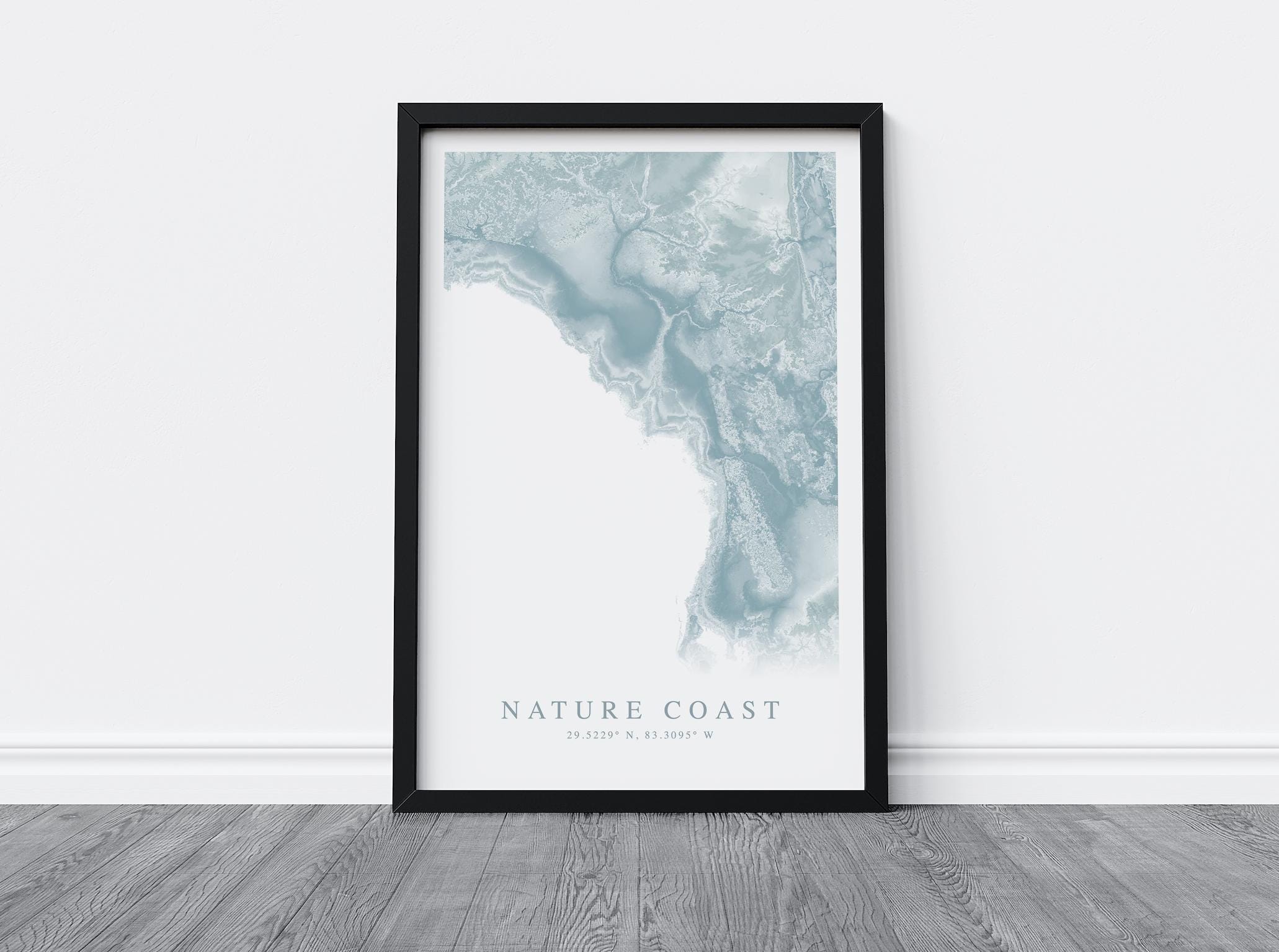 Nature Coast Map Print, Map of Nature Coast Florida, Florida Beach Home ...