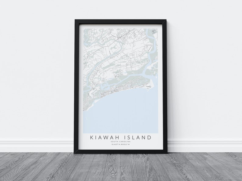 Kiawah Island South Carolina Map Print, Map of Kiawah Island ...