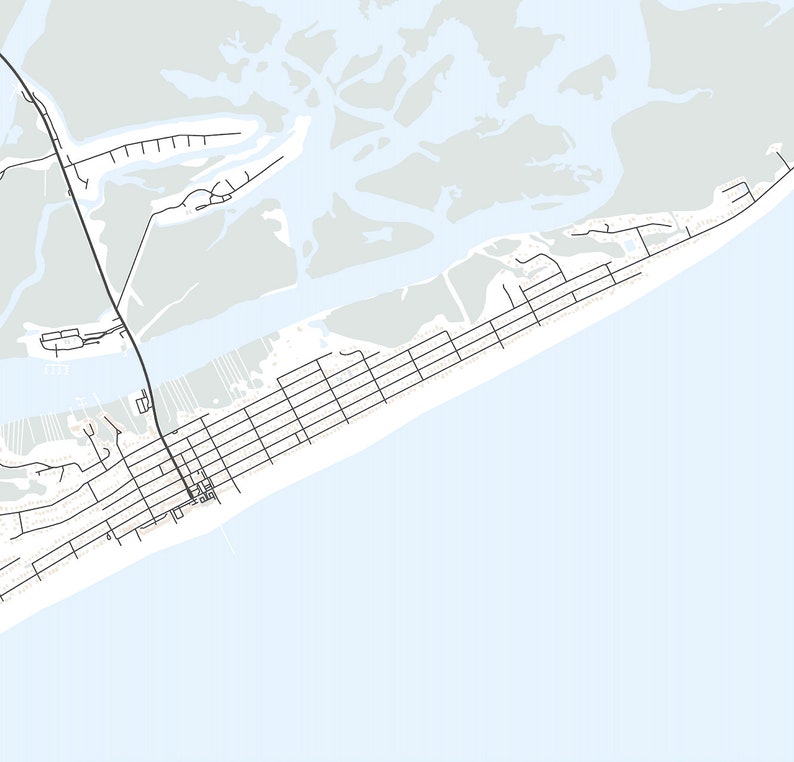 Folly Beach South Carolina Map Print, Map of Folly Beach, Charleston ...