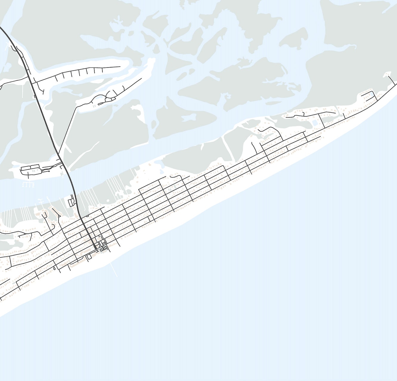 Folly Beach South Carolina Map Print, Map of Folly Beach, Charleston ...